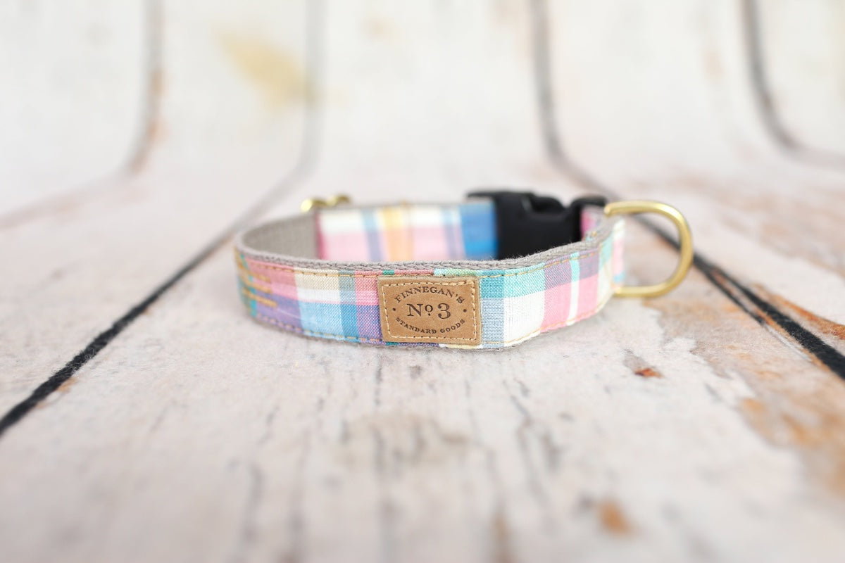 Pastel Madras Collar – Downtown Dogs